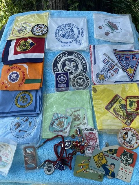 1970S BOY SCOUT Patch Pin Handkerchief LOT Japan World Jamboree Many ...