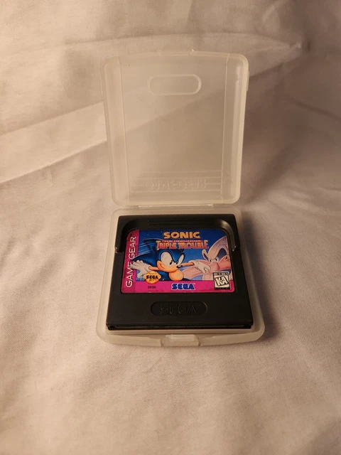 SONIC THE HEDGEHOG Triple Trouble SEGA Game Gear cartrdidge and case ...