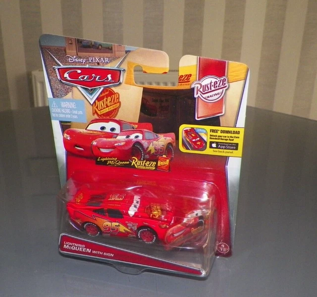 DISNEY PIXAR CARS 95 Rust-eze - Lightning McQueen with Sign Sealed ...