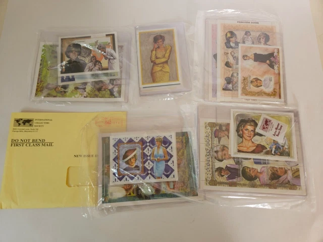 INTERNATIONAL COLLECTORS SOCIETY Princess Diana Stamp Collection $100. ...