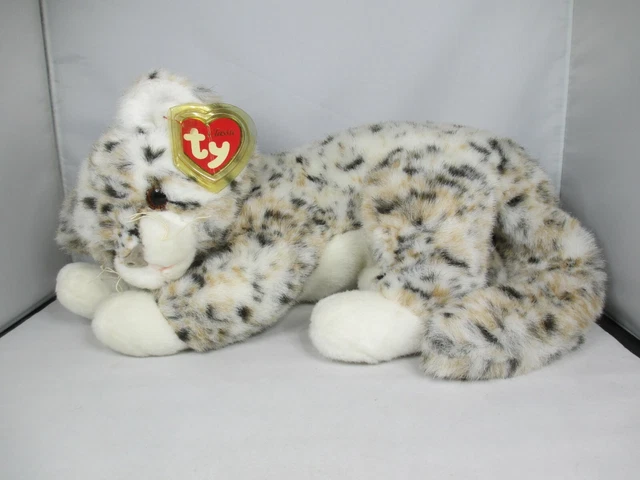 BNWT 2001 TY Classic - Thomas Snow Leopard - Large Soft Plush Stuffed ...