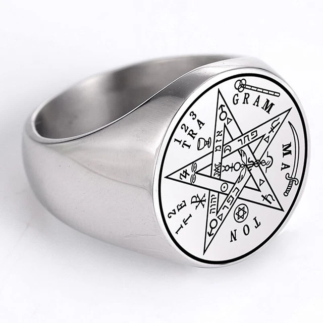 STAINLESS STEEL OCCULT Esoteric Magic Symbol Sign Tetragrammaton ...