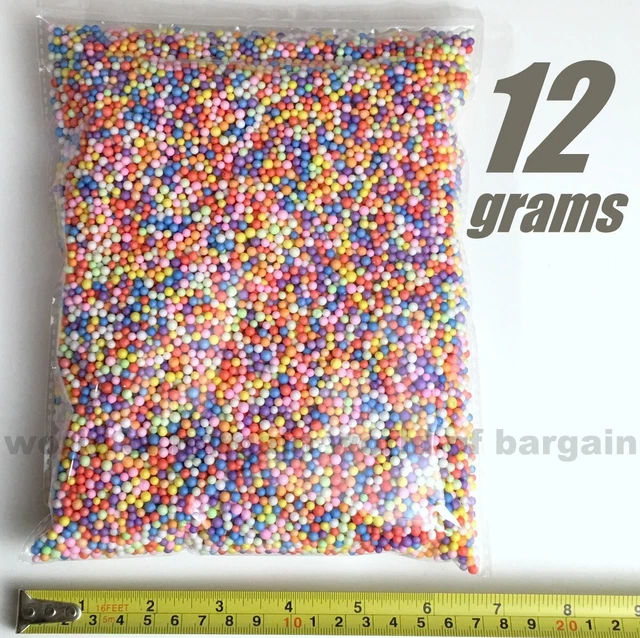 MINI BOULES EN mousse arc-en-ciel 2-3 mm rondes multicolores assorties perles de boue en ...