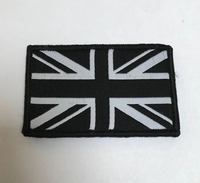 UNION JACK SCHWARZ & weiß Abzeichen TRF, Militär, Armee, Ärmel, Arm ...