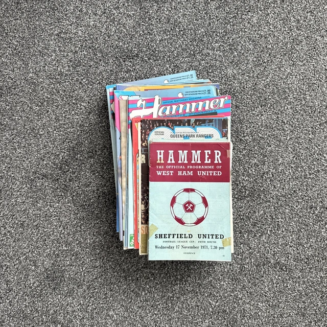 WEST HAM UNITED Football Programmes Home And Aways X47 From 1971-2011 £ ...