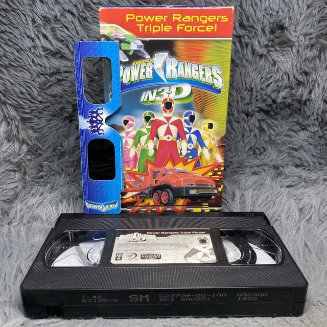POWER RANGERS IN 3-D Triple Force VHS Tape 2000 With 3D Glasses ...