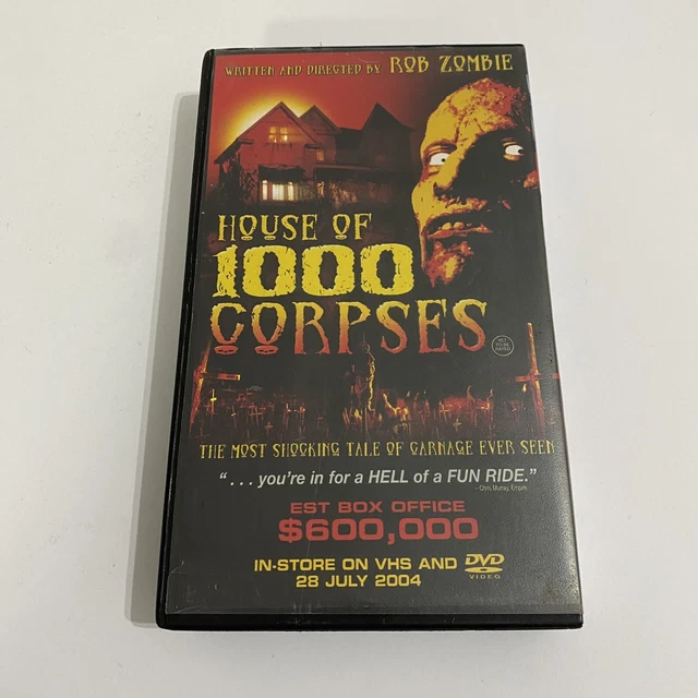 HOUSE OF 1000 Corpses (VHS, 2003) Rob Zombie Horror Dealer Preview VHS ...