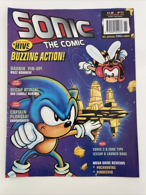 SONIC THE HEDGEHOG - Sonic The Comic UK - Sega / Fleetway Issue No. 91 ...