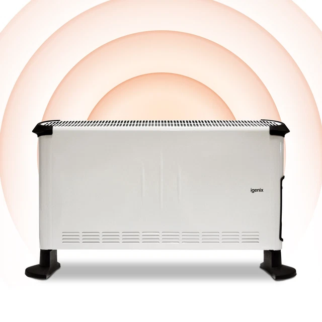 CONVECTOR ELECTRIC HEATER, 3000W / 3kW, 3 Power Settings, Igenix IG5300 ...