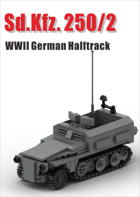 WW2 WWII GERMAN half track Sd.Kfz. 250 World War 2 tank moc Blocks ...