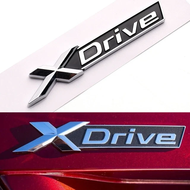 X DRIVE AUTO Emblem Xdrive Schriftzug Badge Kofferraum Chrom Aufkleber ...