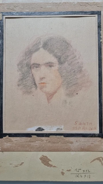 ANTIQUE SIGNED DRAWING Portrait Woman. Antique Drawing Signed £84.73 ...