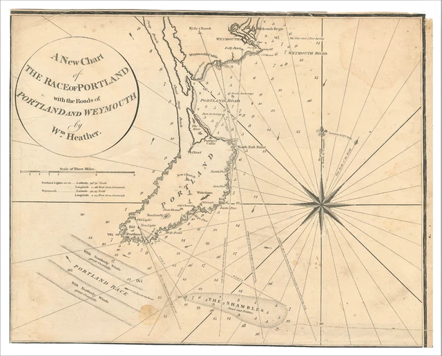 MAPPA ANTICA &&UN nuovo grafico della razza di Portland"" William ...