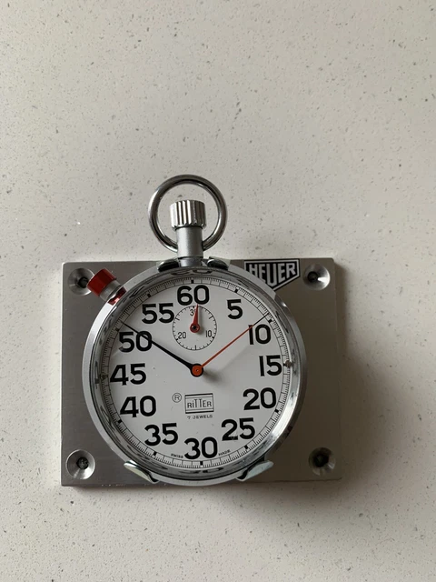 VINTAGE HEUER RITTER Rattrapante Mechanical Stopwatch Dashboard Rally ...