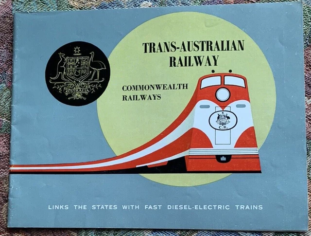 TRANS-AUSTRALIAN RAILWAY BROCHURE Commonwealth Railways VINTAGE TRAIN ...