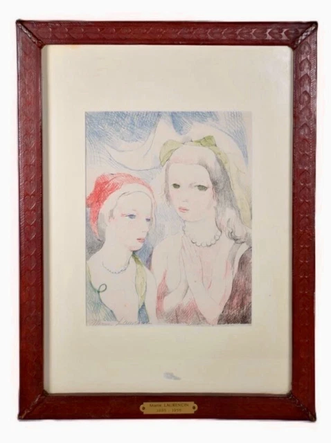 MARIE LAURENCIN - Lithographie originale signée au crayon "Les deux ...