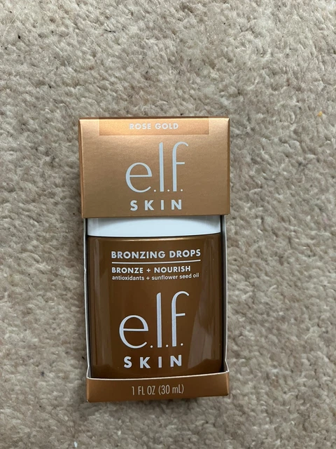 E.L.F. ELF SKIN Bronzing Drops Rose Gold Liquid Bronzer For Face And ...