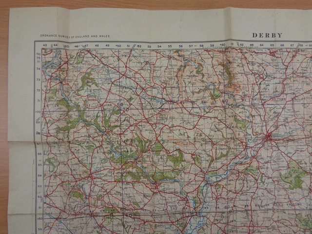 WW2 WAR OFFICE map "DERBY" with RAF CHURCH BROUGHTON markings. £16.31 ...