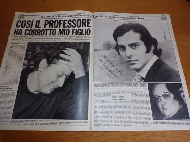 GENTE 1970/15=MINA=GONZAGA=JACKIE KENNEDY=VALPREDA Anarchici Roma ...
