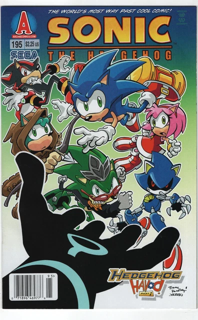 SONIC THE HEDGEHOG #195 Newsstand UPC Variant Archie Comics Sega 2003 £ ...