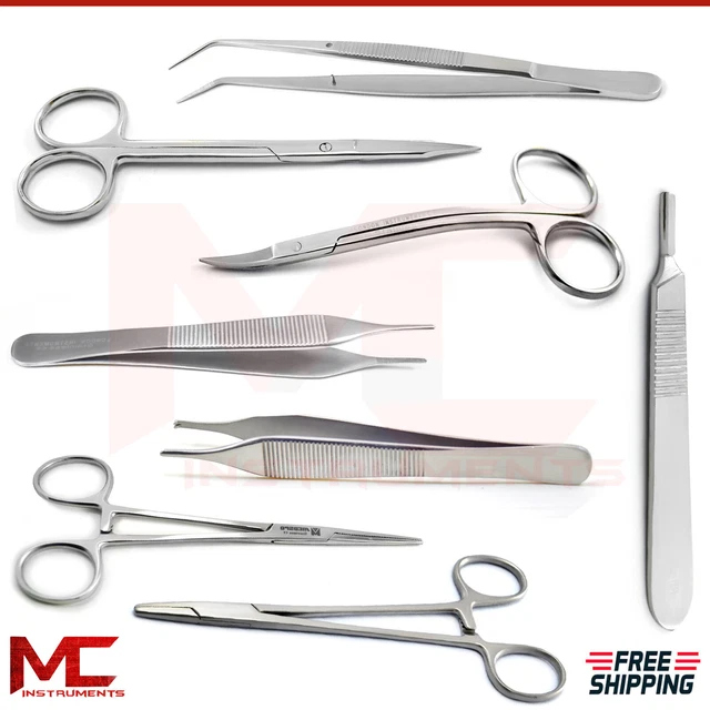 MEDICAL SURGICAL SUTURING Instruments Hemostat Tissue Forceps Surgery ...
