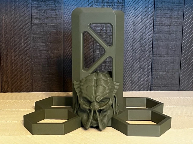 PREDATOR RIFLE STAND OD Green 3D Printed Front Toward Enemy Display ...