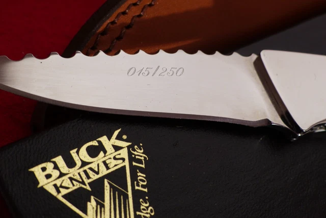 BUCK CUSTOM USA 208SP1 Wilde Bill Cody Fixed Blade Elk Stag Filework ...