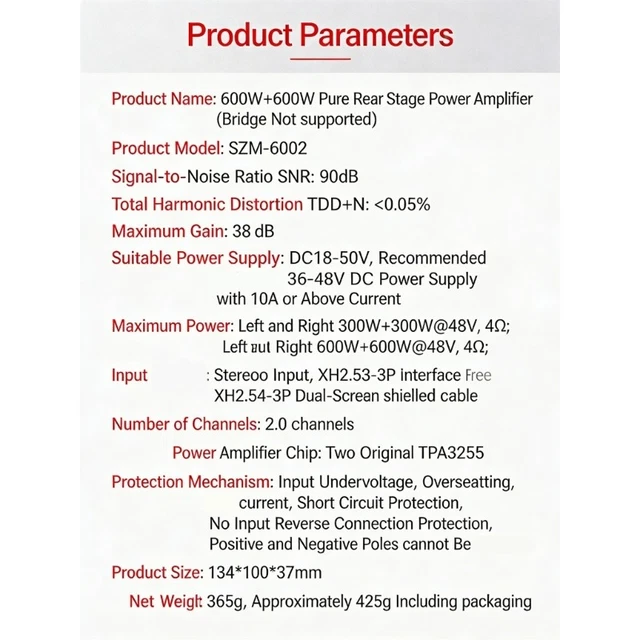 18V-50V 600W+600W DIGITAL Sound Power Amplifier Board Double Channel Stereo $93.19 - PicClick AU