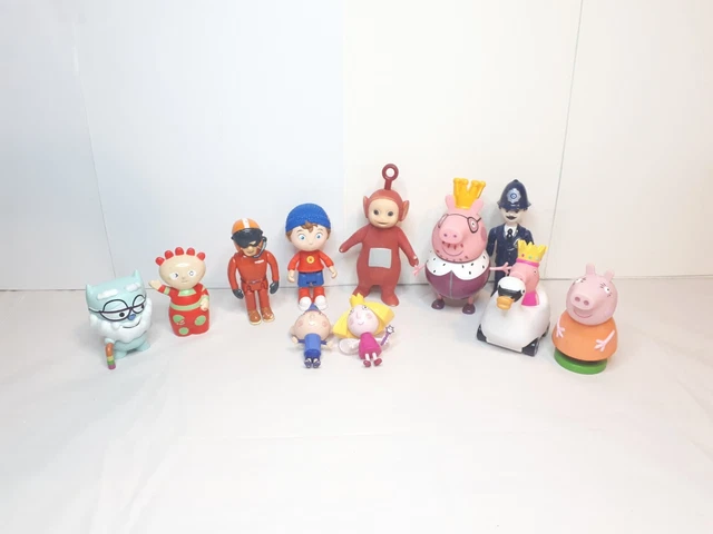 TOY BUNDLE CBEEBIES Figures Lot Peppa Pig, Teletubbies, Noddy, In The ...