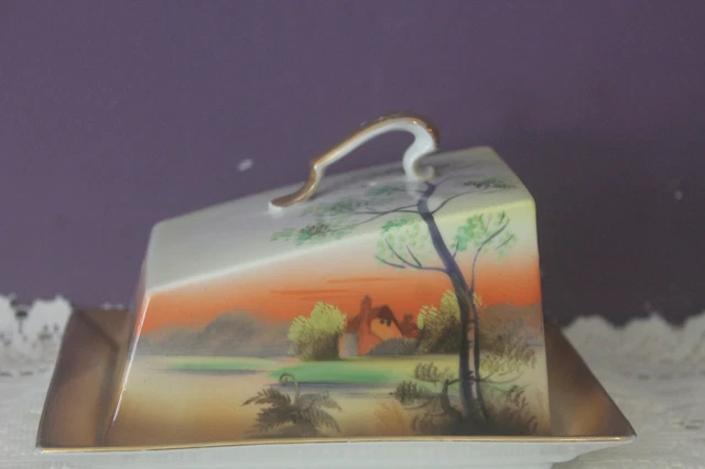 NORITAKE MORIMURA JAPAN Hand Painted Covered Cheese Dish $45.00 ...