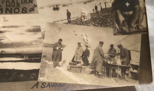 AUSTRALIAN WW1 PHOTO collage. No 3 General Hospital Lemnos 1915. 10 ...