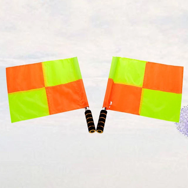 2 PCS HAND Signal Flag Match Commanding Referee Linesman Flags Soccer Waving £11.85 - PicClick UK