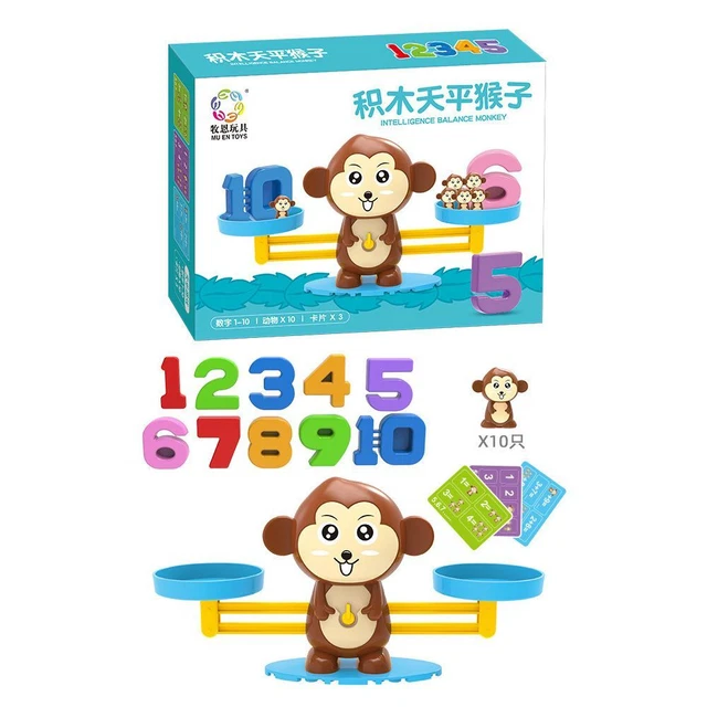 LEARNING NUMBER BOARD Game Balance Scale Toys Balancing Scale Math Toy ...