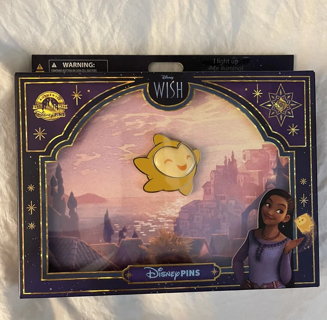 DISNEY WISH MOVIE Light-up Pin Star Asha 2023 Limited Release Boxed New ...
