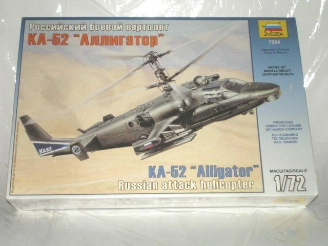 1/72 ZVEZDA KAMOV KA-52 Alligator Attack Helicopter scale model kit new ...