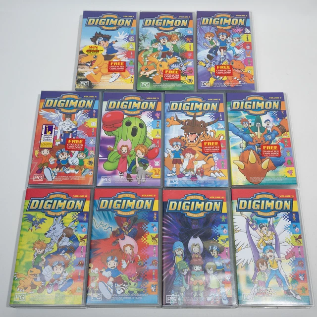 DIGIMON VOL 1 - 11 VHS Video Tape Bundle lot x11 PAL - Good Condition ...