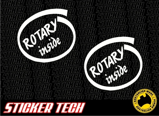 ROTARY INSIDE DELL Sticker Decal Suits Mazda Rotor 13B 12A R100 Rx2 Rx3 ...