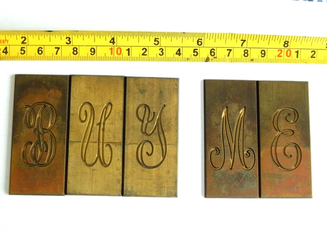 NEW HERMES ENGRAVING Engravograph Monogram Font script letters set 2 3/ ...