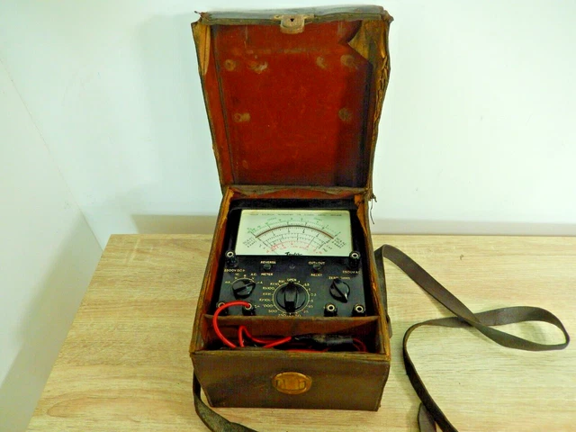 RARE VINTAGE TAYLOR Model 88B Test Meter Steam Punk Untested in Leather ...