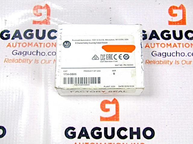 SEALED 2019 ALLEN Bradley 1734-OB8S /B Series A POINT I/O 8-Ch Safety ...