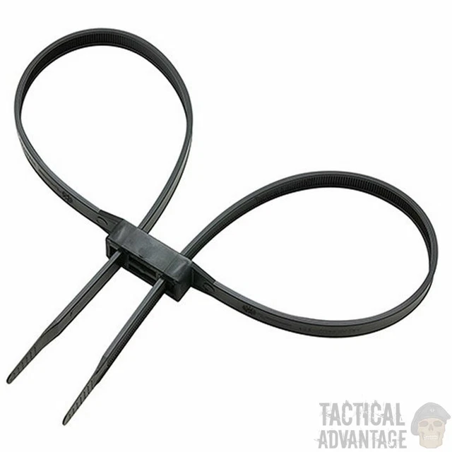 HEAVY DUTY PLASTIC Nylon Zip Lock Handcuffs Police Security Hand Cuffs ...