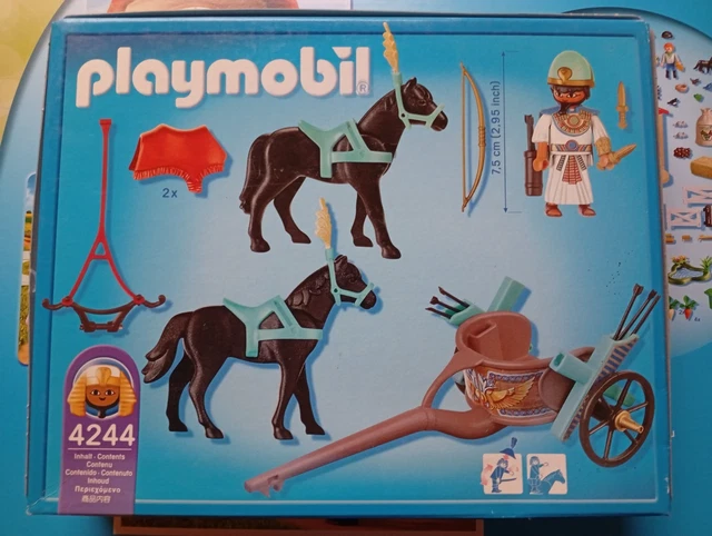 PLAYMOBIL 4244 PRINCE Pharaon Avec Char Et Chevaux Misb Neuf Neu New ...