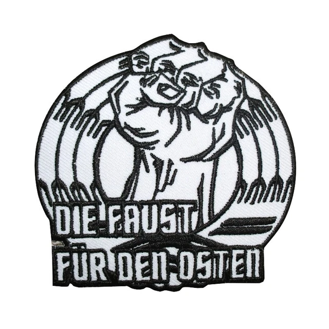 AUFNÄHER AUFBÜGLER DIE Faust für den Osten DDR Ostdeutschland stadion ...
