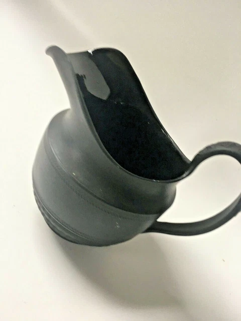 ANTIQUE BLACK BASALT Creamer Jug Striking Shape Wedgewood ? Turner ...