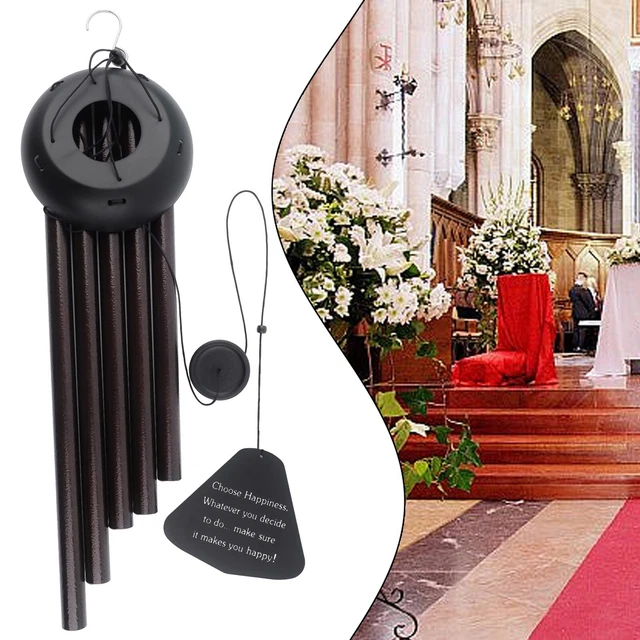 VINTAGE STYLE CHURCH Bell Wind Chimes 36 Inch Outdoor Metal Tube Deep ...
