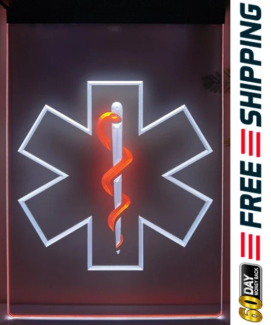 PARAMEDIC MEDICAL SERVICES EMS LED Neon Light Sign Display Wall Art ...