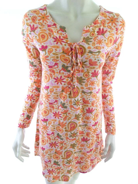 T. S ORANGE Courte Robe Mini Modal Manche longue EUR 36,19 - PicClick FR