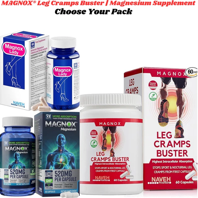 MAGNOX LEG MUSCLE Cramps,Spasm,Buster Magnesium Supplement Absorption ...