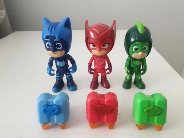 PJ MASKS SUPER Moon Catboy Owlette Gekko Figures Spacesuits Jetpack ...
