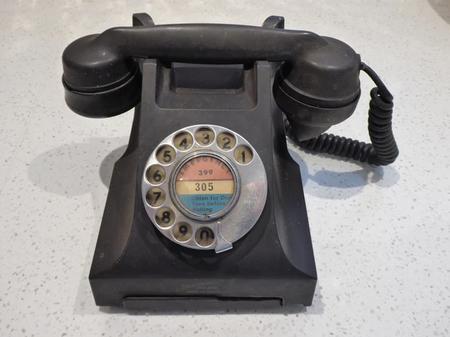 BAKELITE ROTARY DIAL Telephone 300 Series Not Tested or Converted £27. ...
